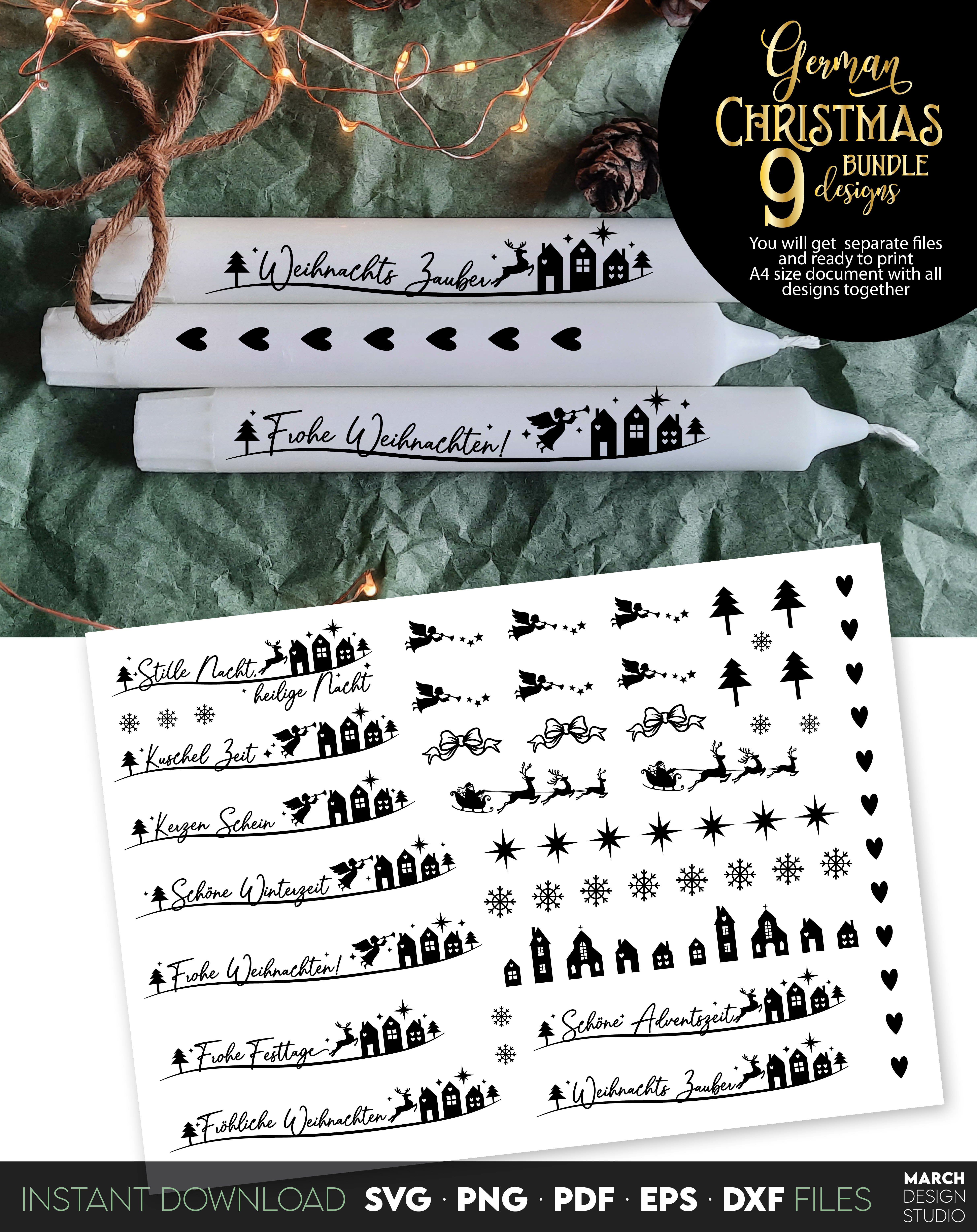 Plotter File Candle Texts | German Candle Tattoo | png