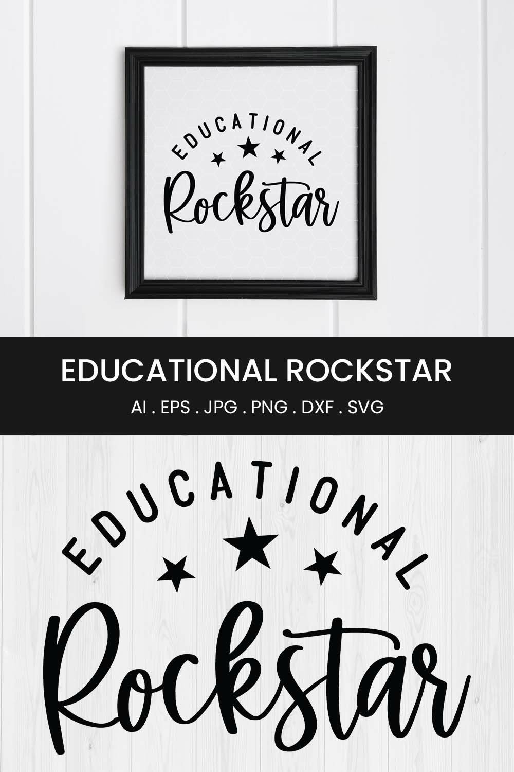 Educational Rockstar | Teacher Quote SVG