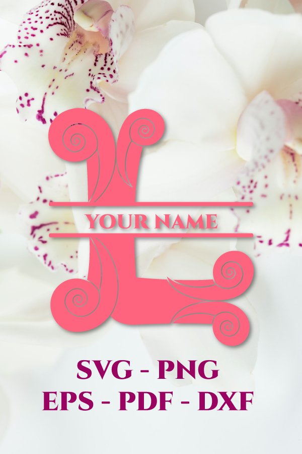 Monogram L. Letter L. SVG cut file