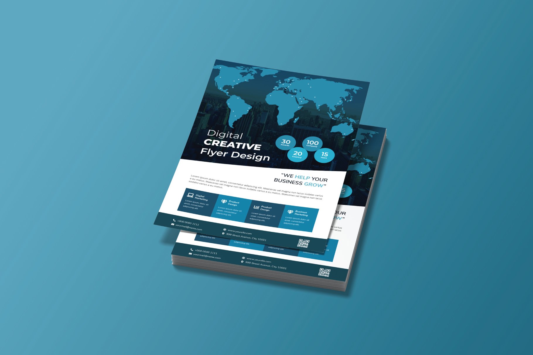 Business Global Marketing Flyer Brochure Template