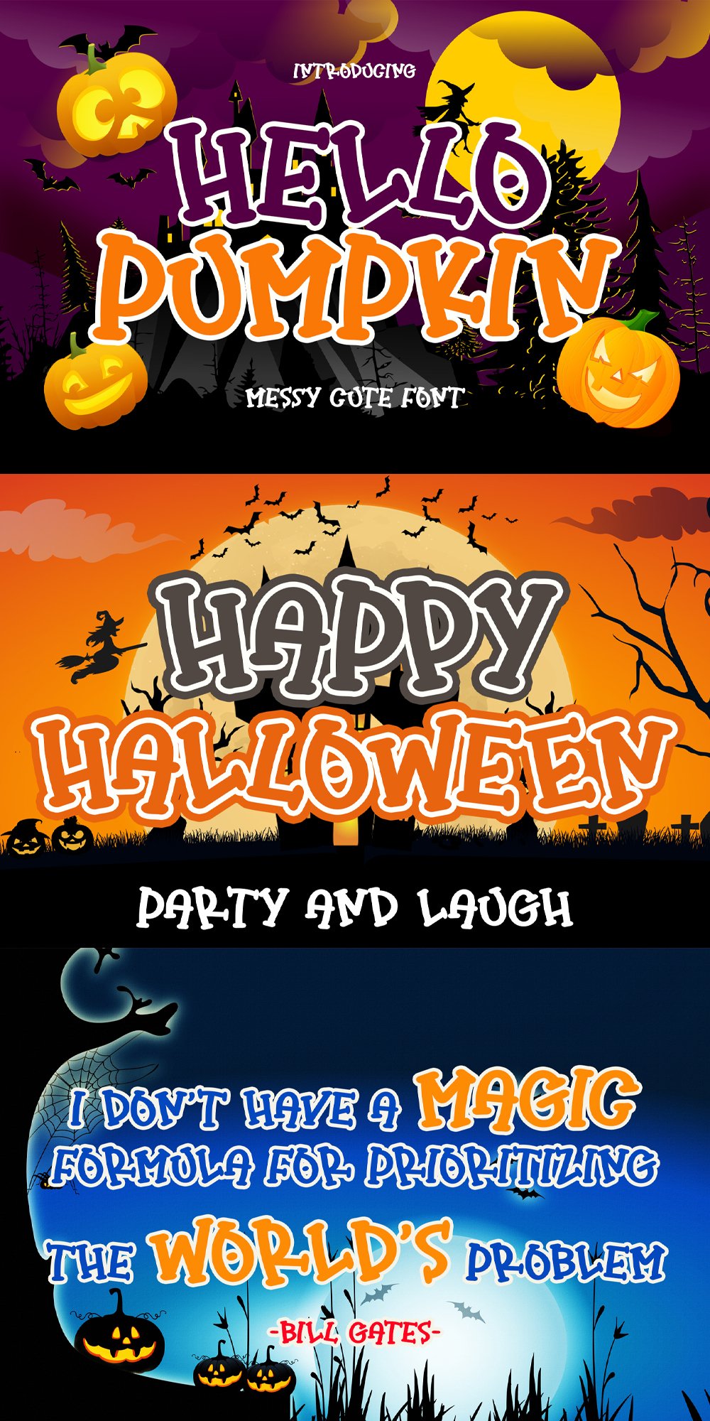 Hello Pumpkin - Cute Halloween Font