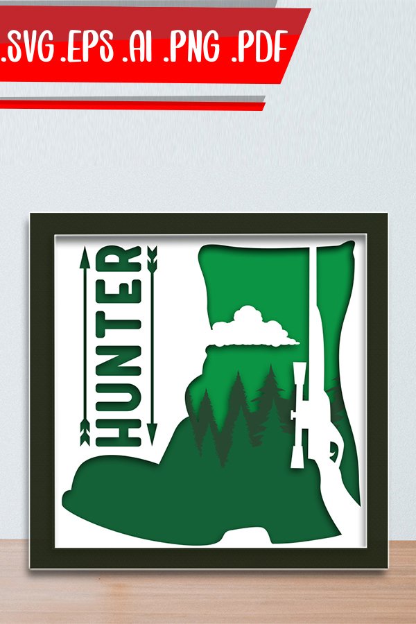 Hunter Layered Papercut