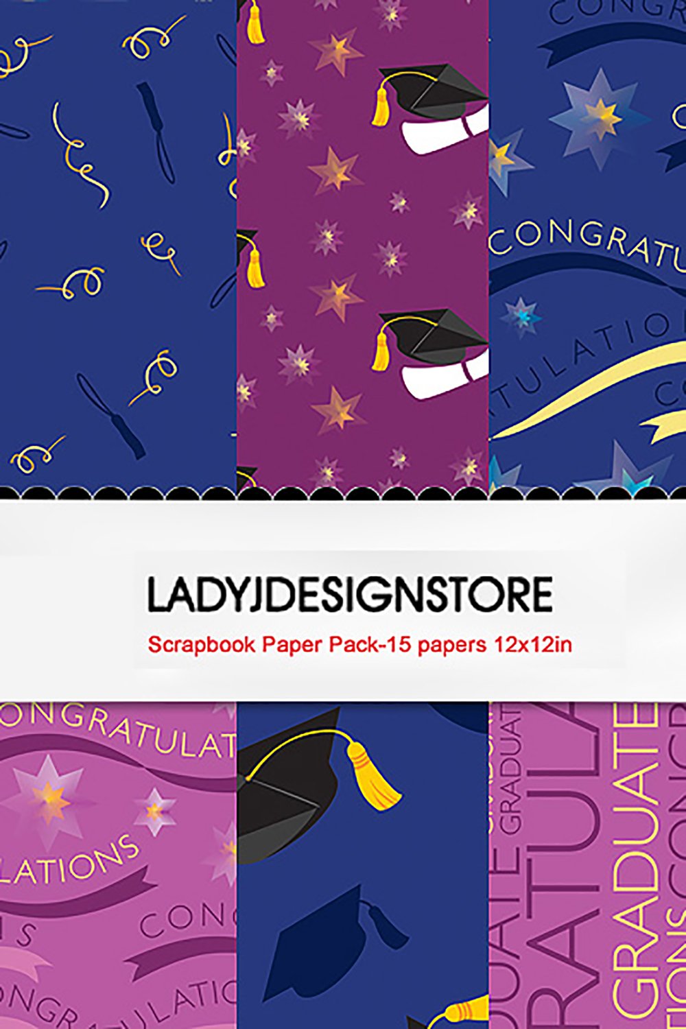 Graduation digital paper, 15 Digital Scrapbooking Papers