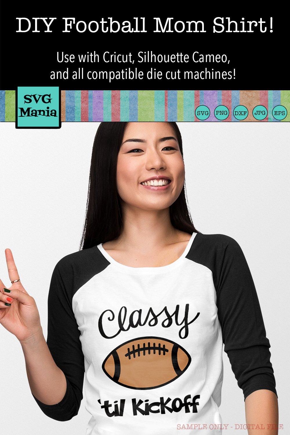 Funny Football Mom SVG, Lady's Football SVG and Sublimation