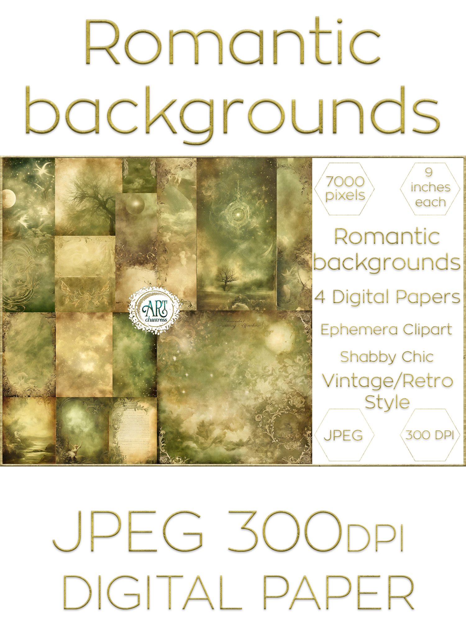 Vintage Scrapbook digital papers soft shabby old (2961125)