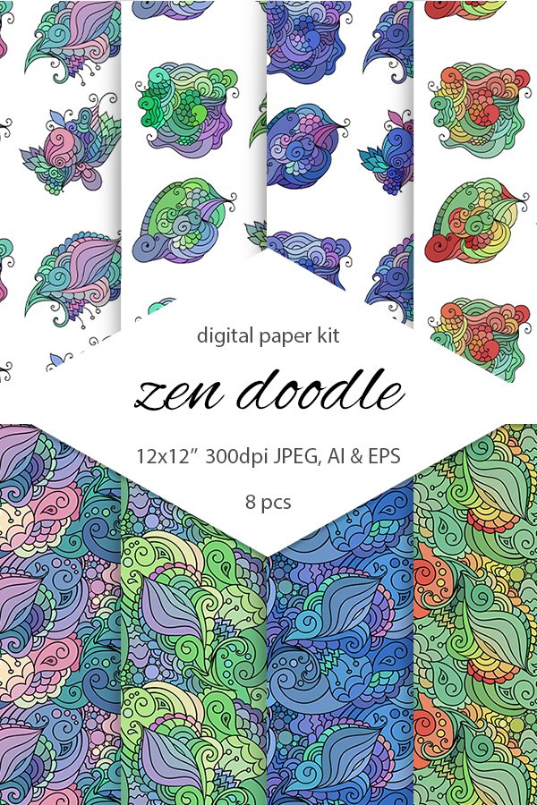 Zentangle inspired clipart and digital (668096)