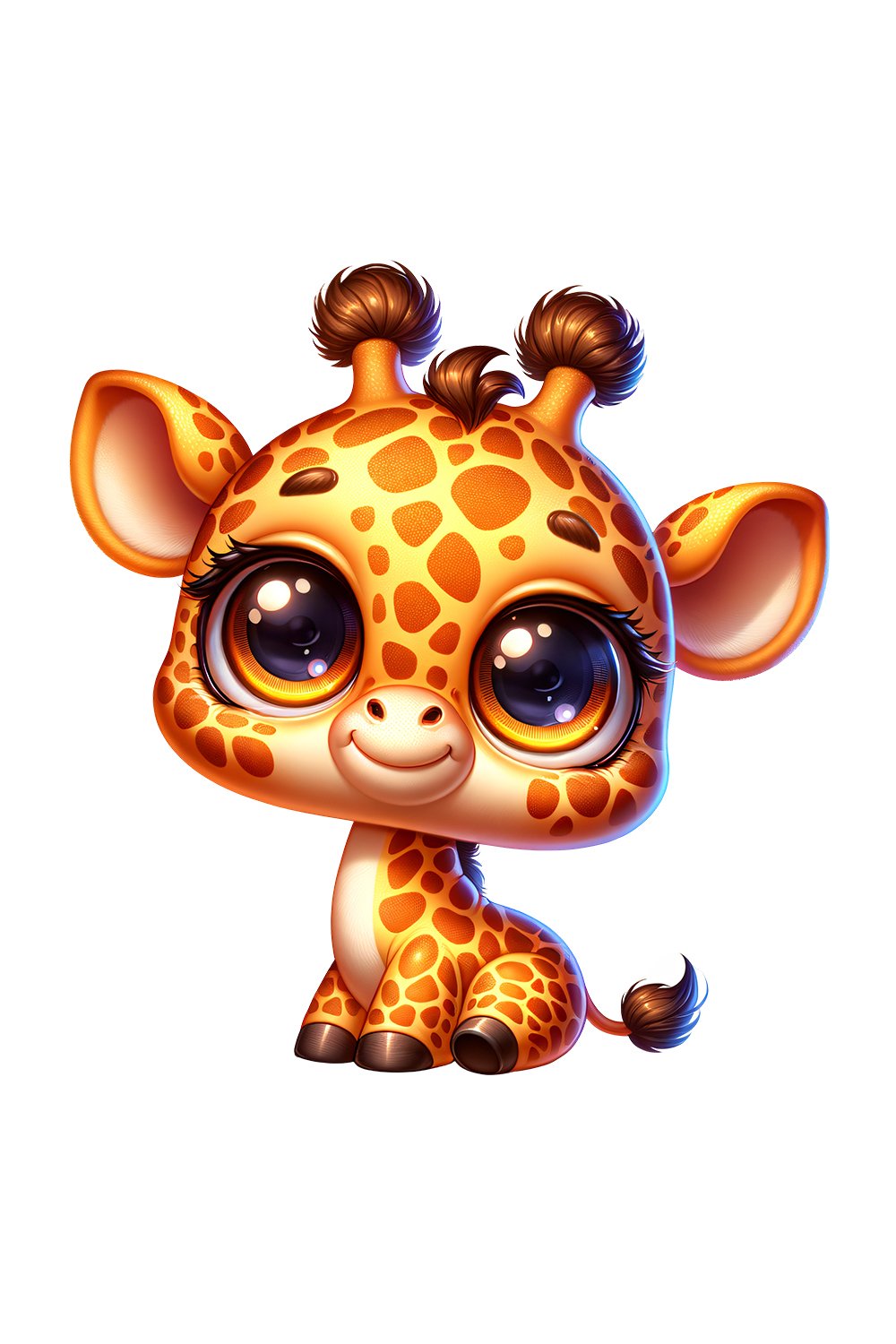 Cute Baby Giraffe Clipart, Animals Clipart Sublimation