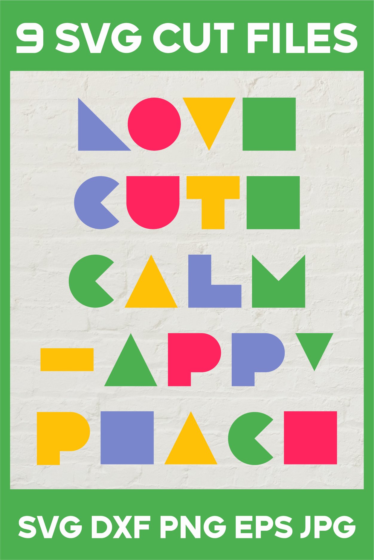 Geometric Bundle | Words & Phrases - SVG, DXF, Sublimation