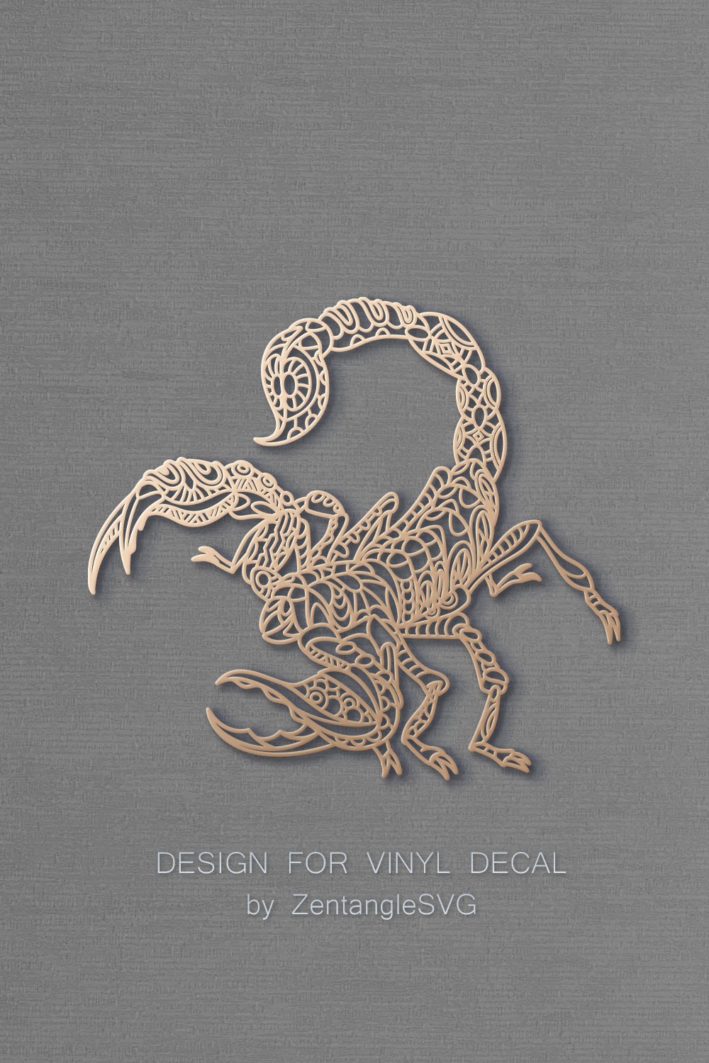 Scorpion SVG DXF Laser cut files, Mandala Zentangle Design