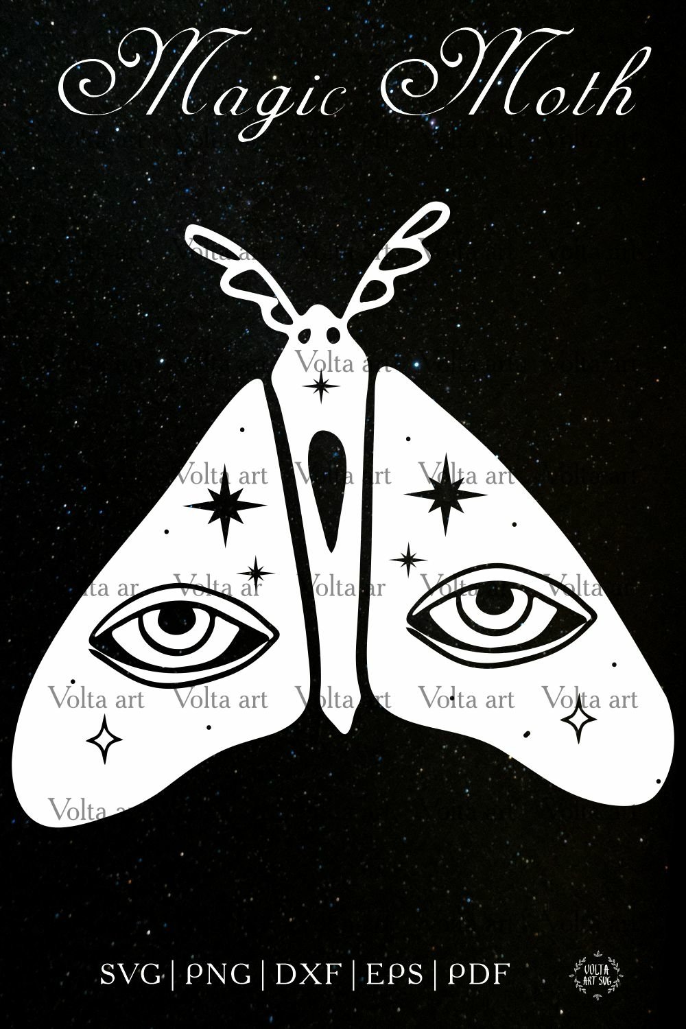 Moth Svg, Magic Moon Moth Svg, God's Eye Svg, Celestial Moth