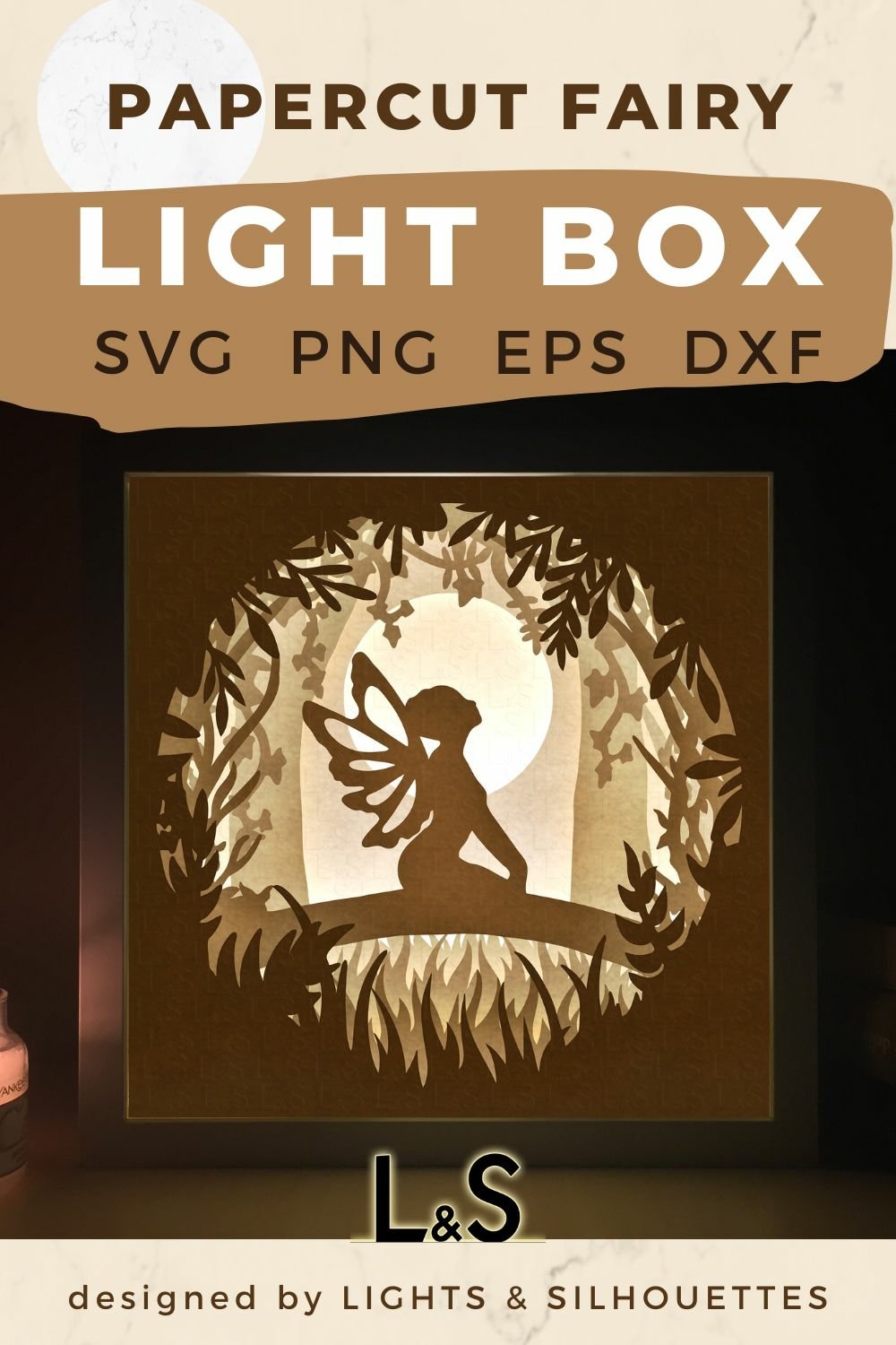 3D Fairy Shadow Box Template | Layered Light Box Cut Files