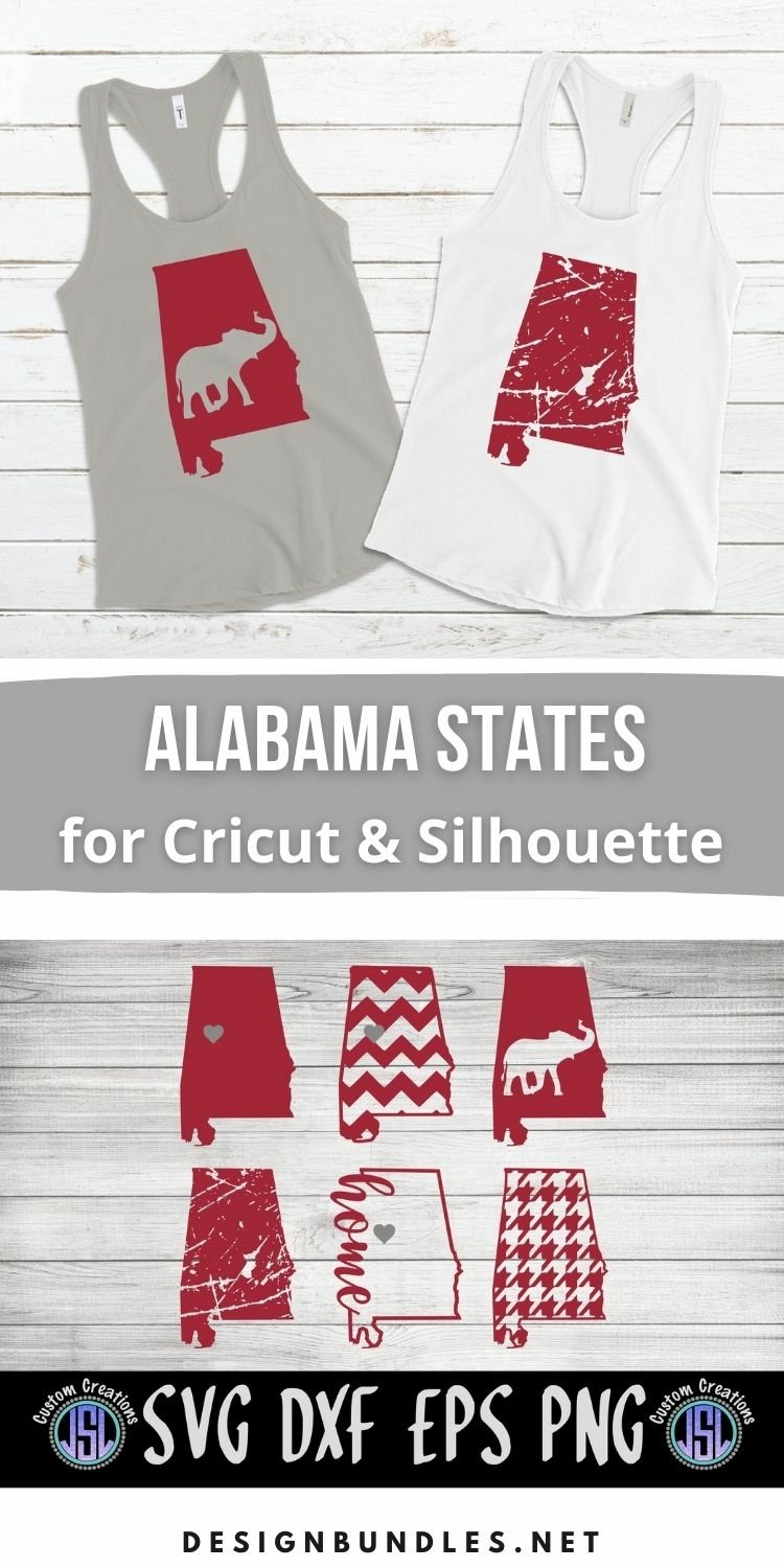 Alabama State Shapes Bundle | Set of 6 | SVG DXF EPS PNG