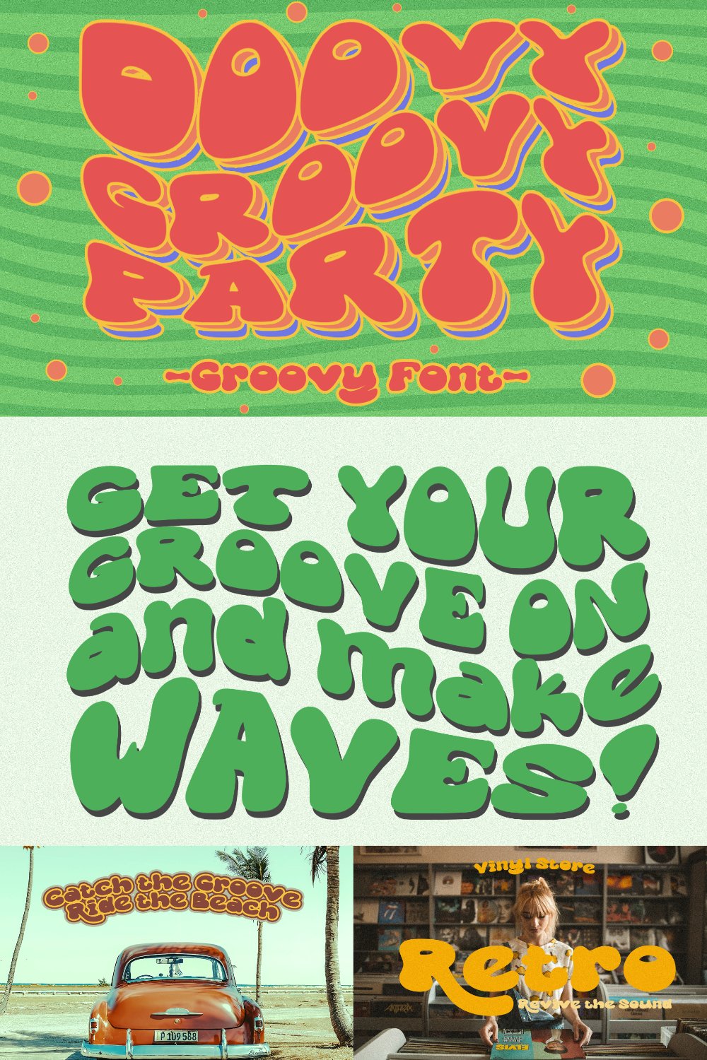 Doovy Groovy Party Display Font - Stylized and Bold Font
