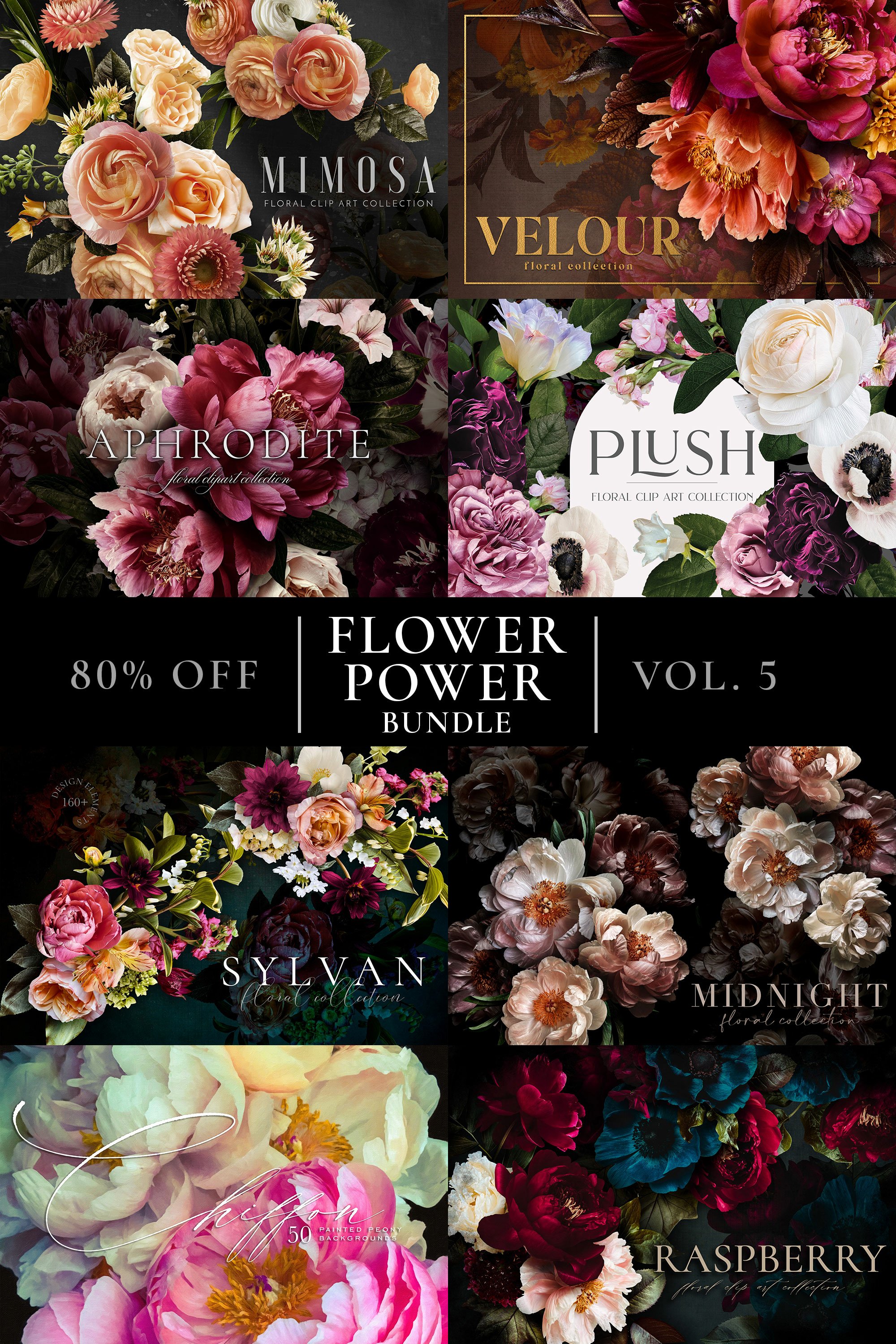 Flower Power Graphics Bundle VOL. 5