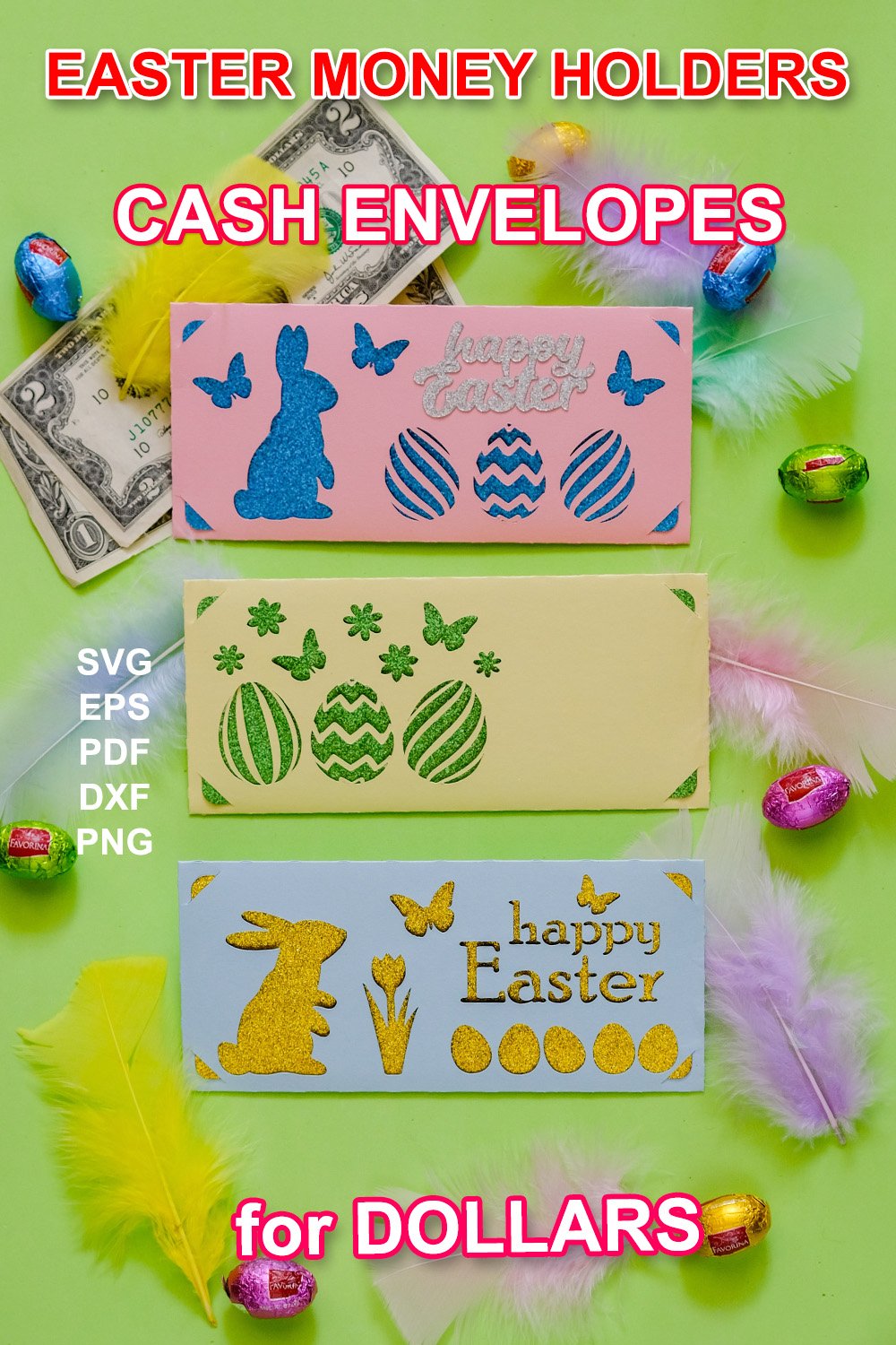 Easter Money Card Easter| DOLLAR Holder Svg| Cash Envelope