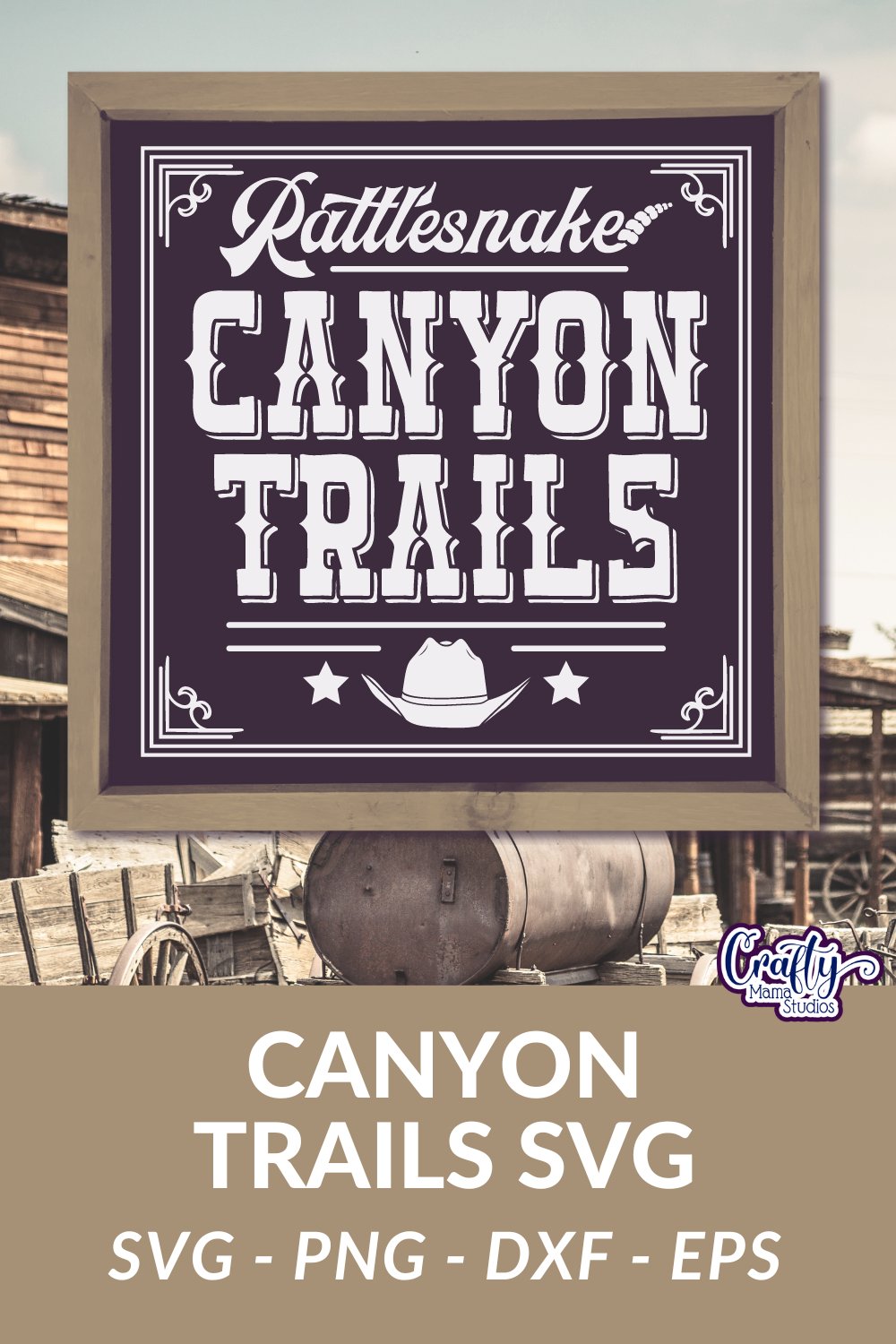 VIntage Canyon Trails Sign | Western Svg | Wild West Svg