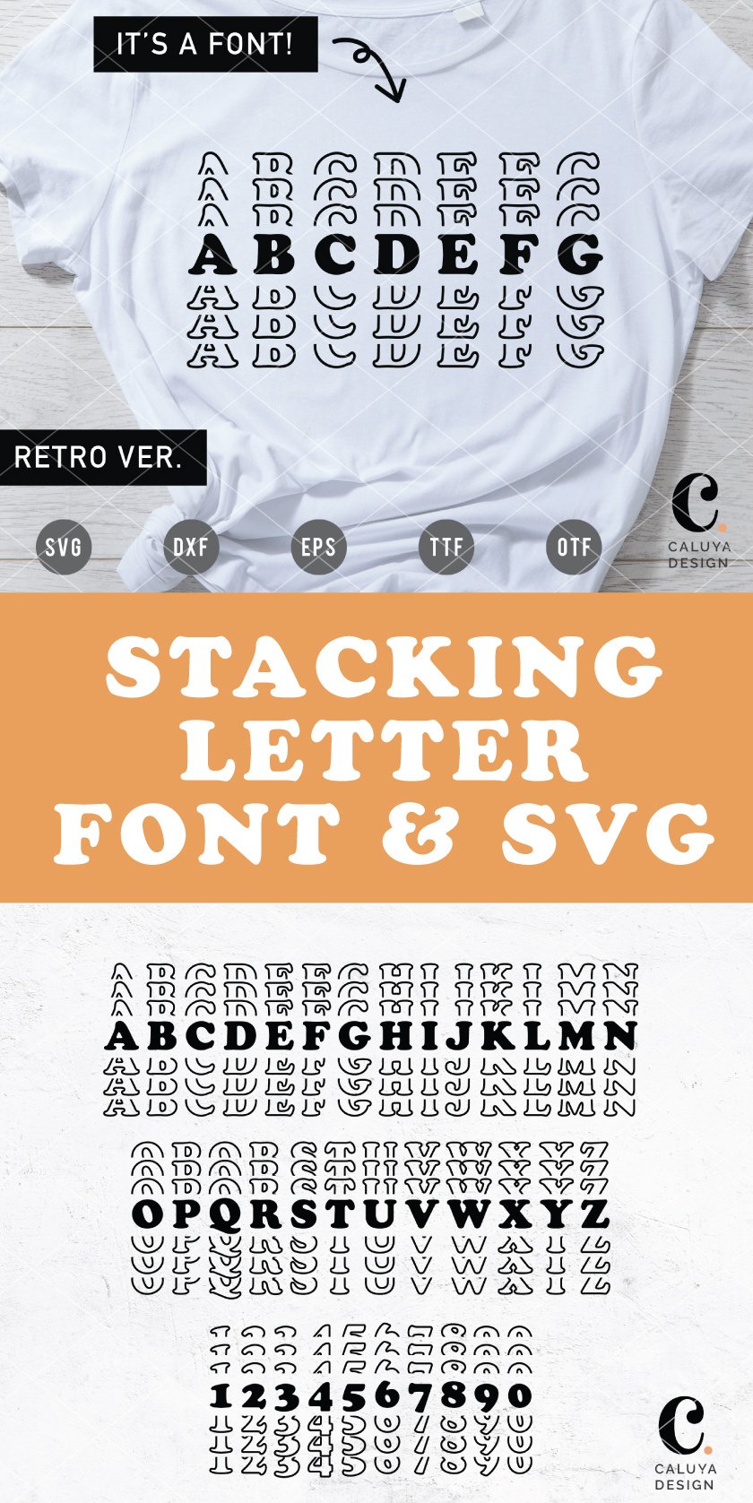 Stacked Font Retro Version