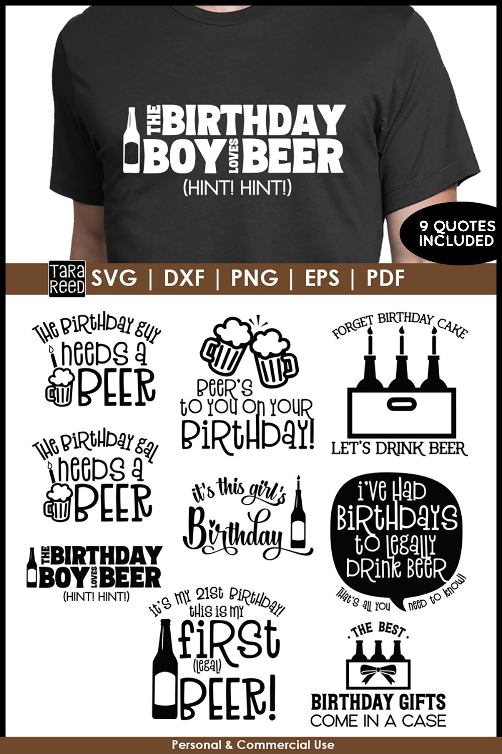Beer SVG files for Cricut or Silhouette | Birthday Shirts