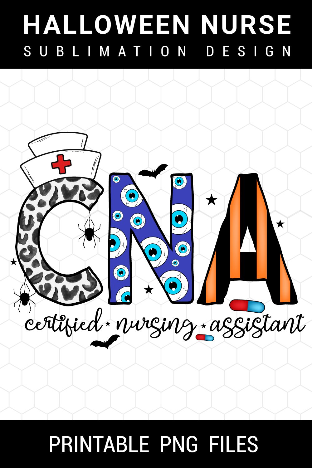 Halloween Nurse Sublimation, CNA Halloween Sublimation