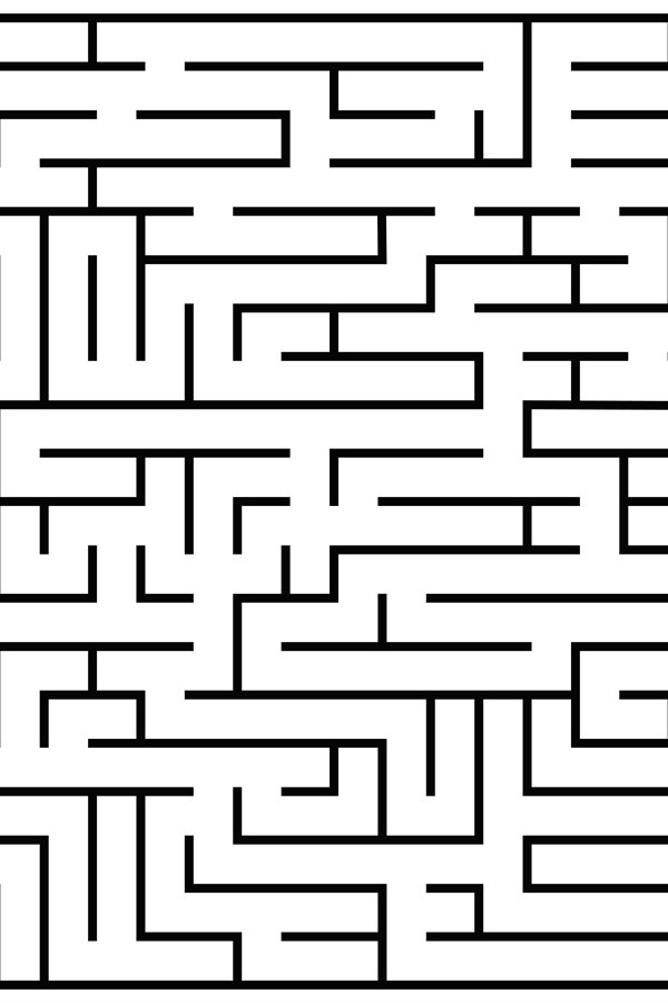 Maze puzzle, labyrinth brain teaser kids game vector illustr