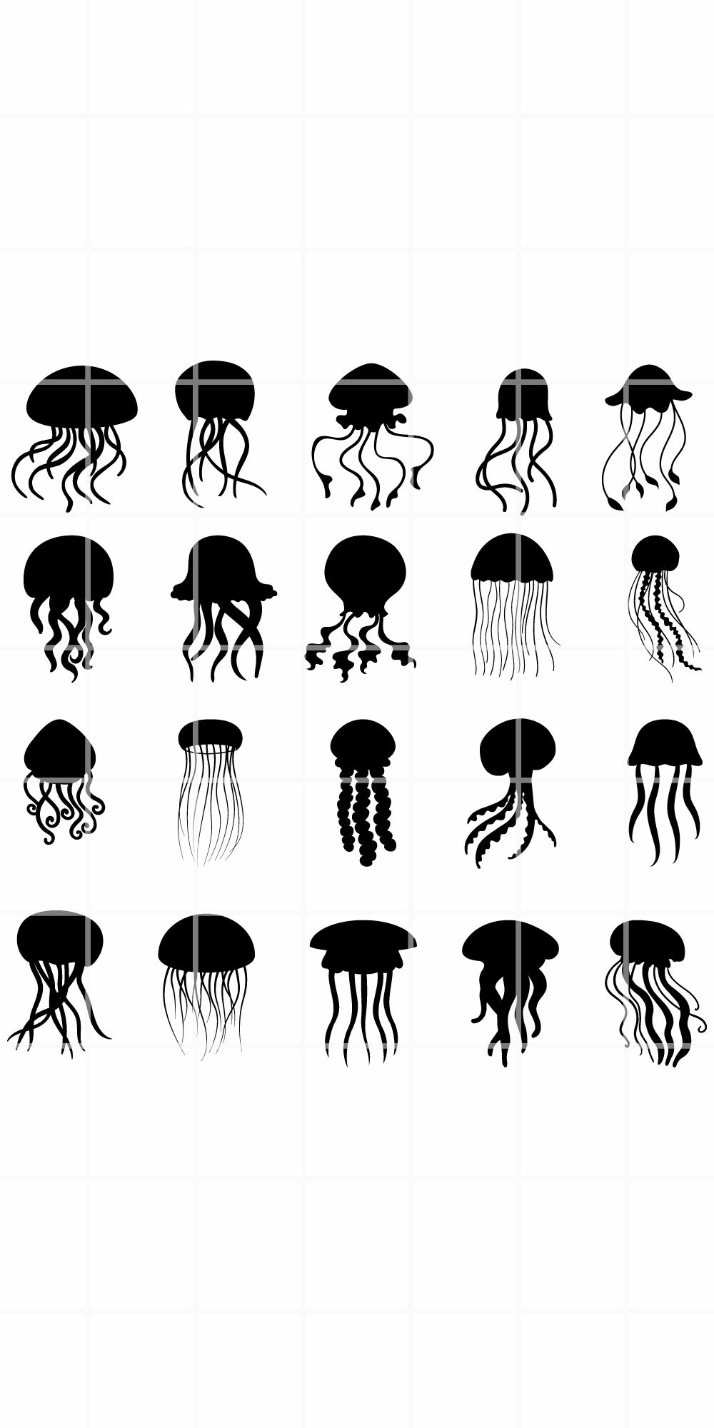 Jellyfish SVG. Jellyfish png. Jellyfish cut file. Vector.