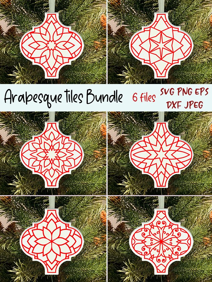 Arabesque tiles ornaments SVG Bundle. (1033055)