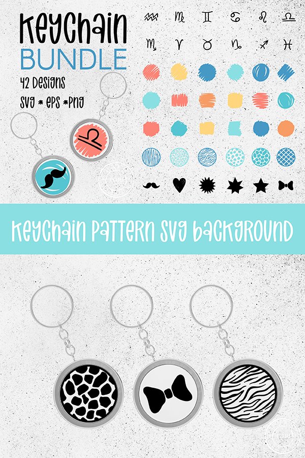 Acrylic Keychain Pattern background Bundle svg (1358164)
