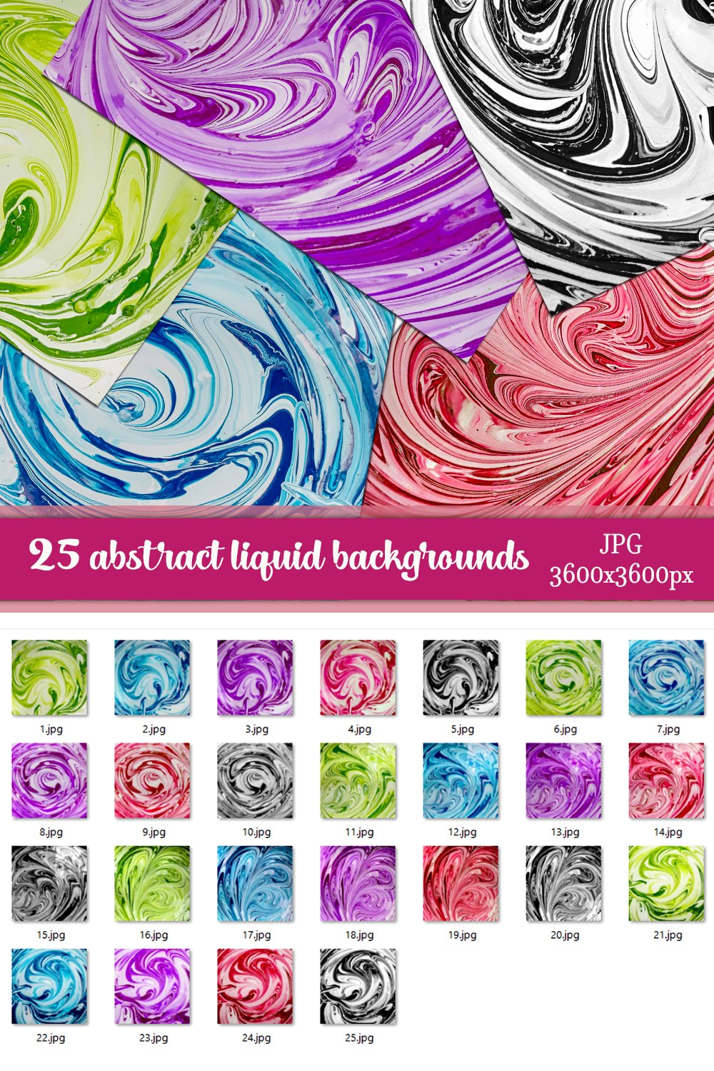 Set of Abstract liquid backgrounds
