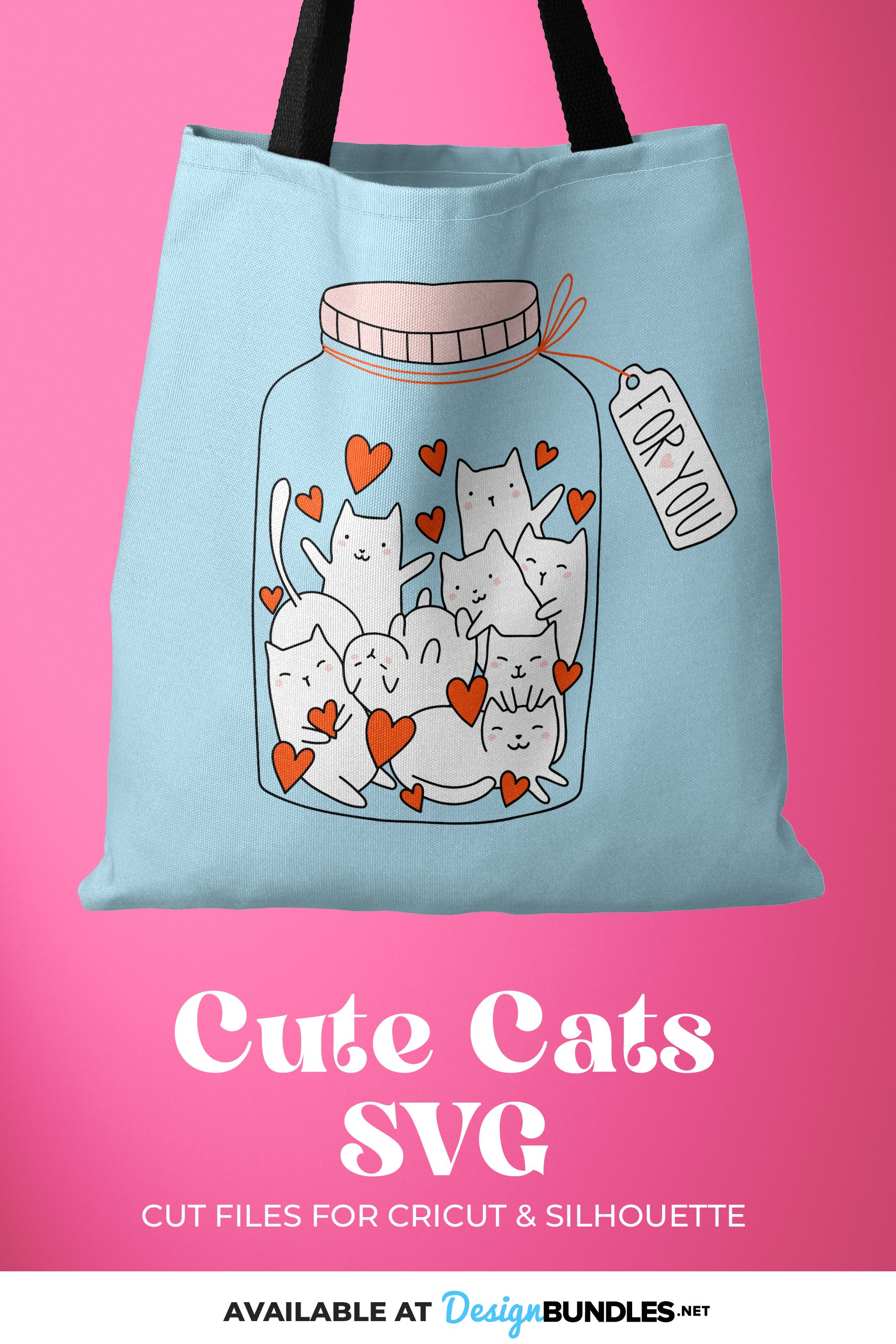 Valentines svg. Cat SVG, Cute Cats Cut File, (1146696)