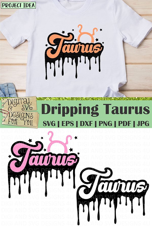Dripping Taurus Zodiac svg | Taurus svg | Zodiac signs