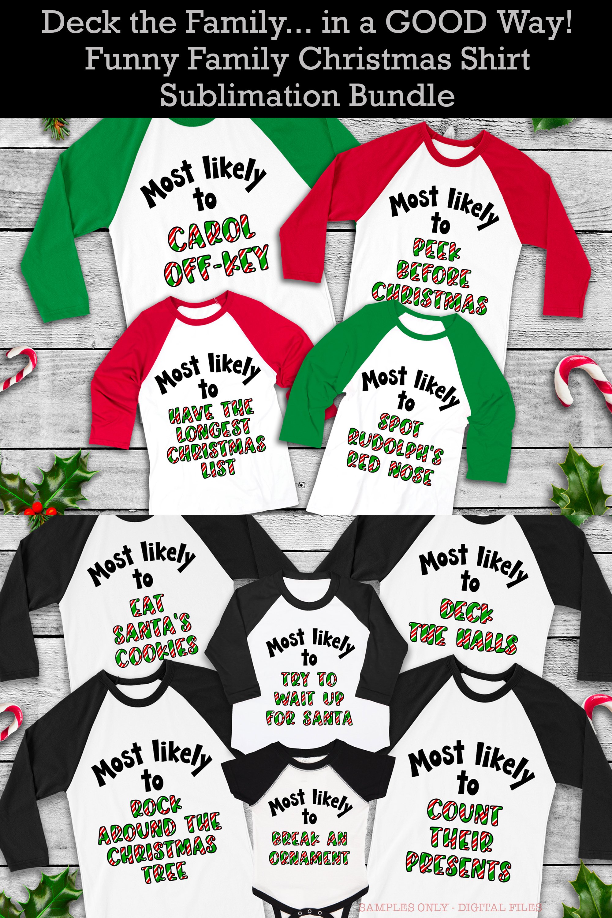 Funny Family Christmas Shirt Sublimation Bundle