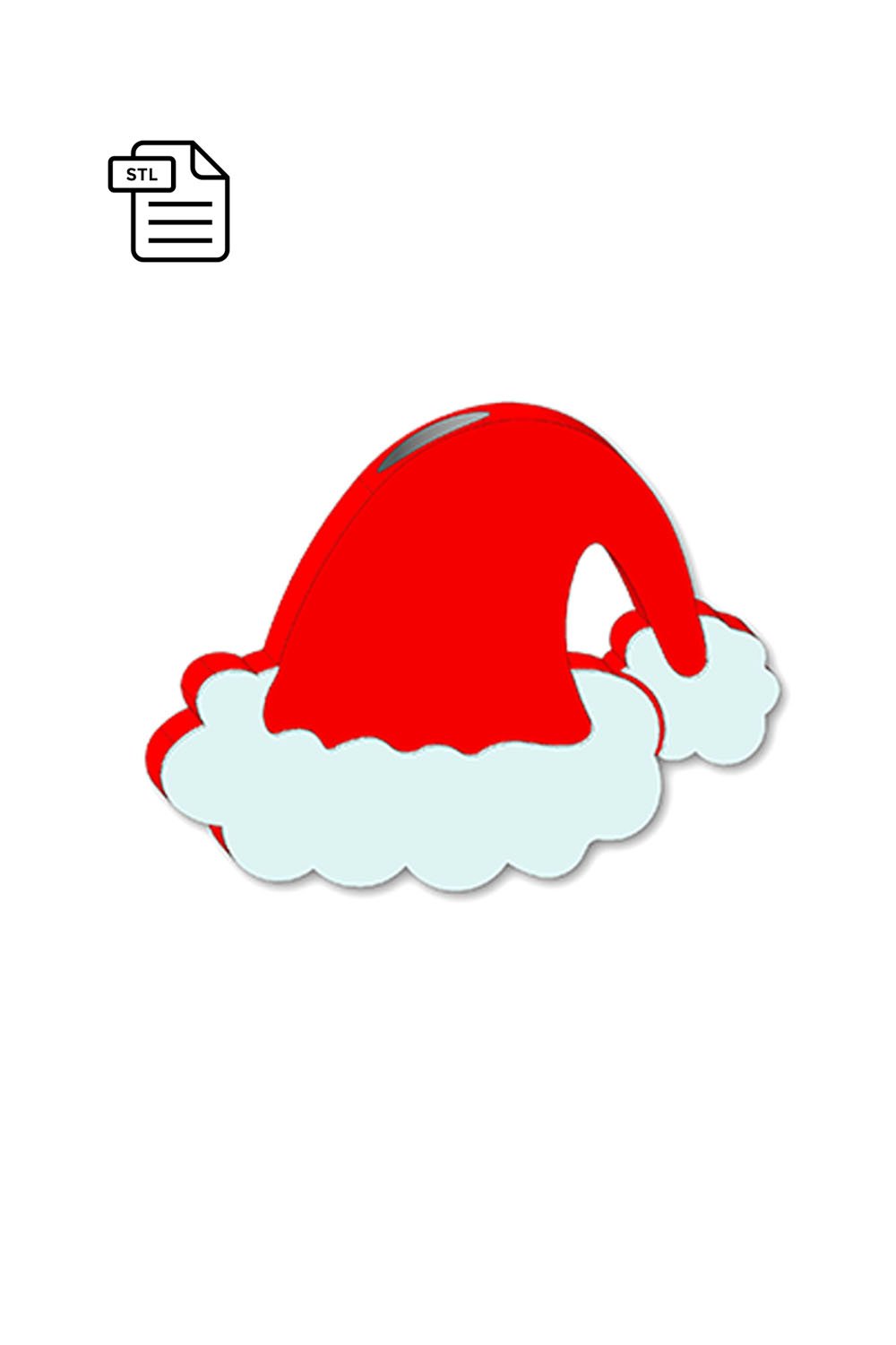 Christmas Santa Hat Straw Topper STL File for 3D Printing