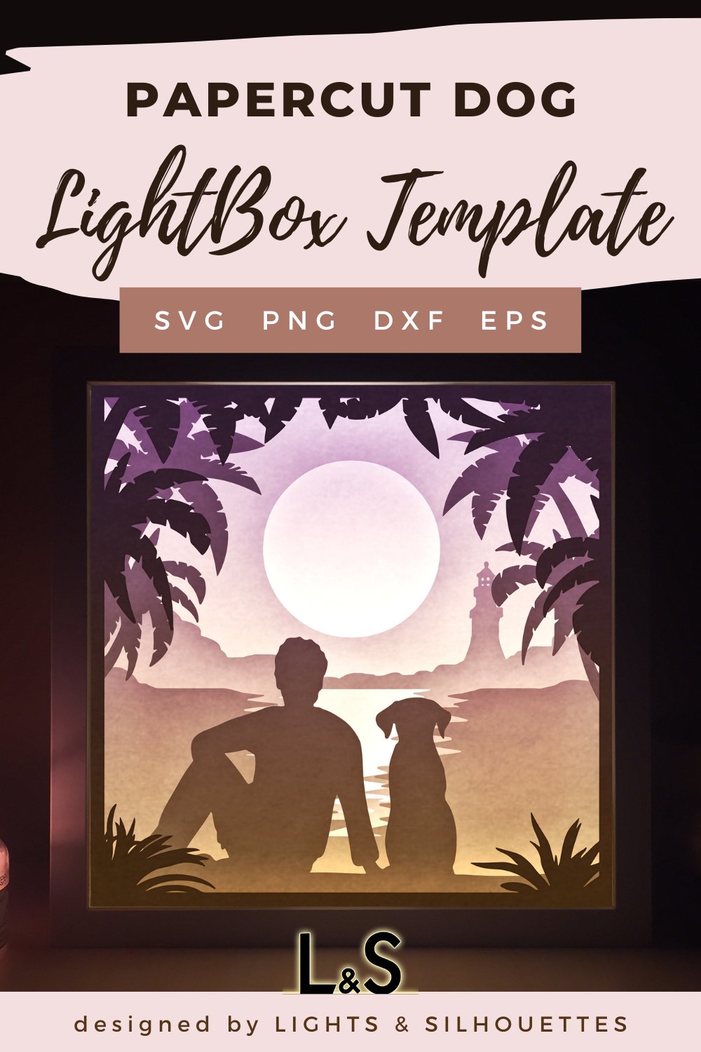 Dog Shadow Box | 3D Layered Svg File