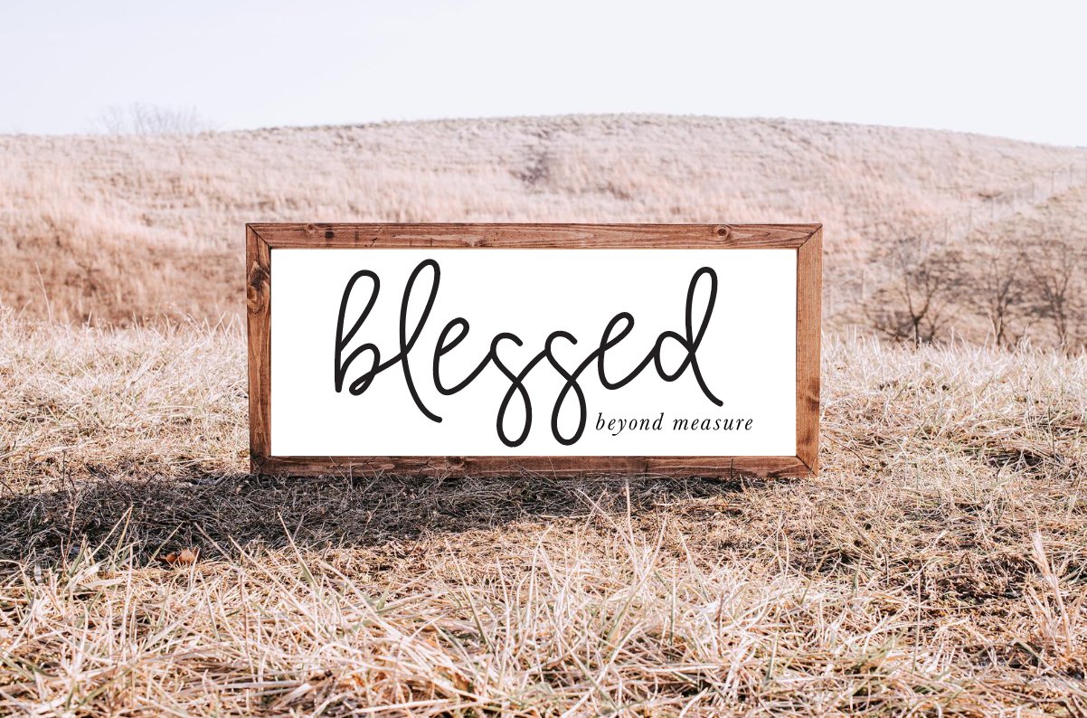 Blessed Beyond Measure, Blessed Sign, 5 Cut files