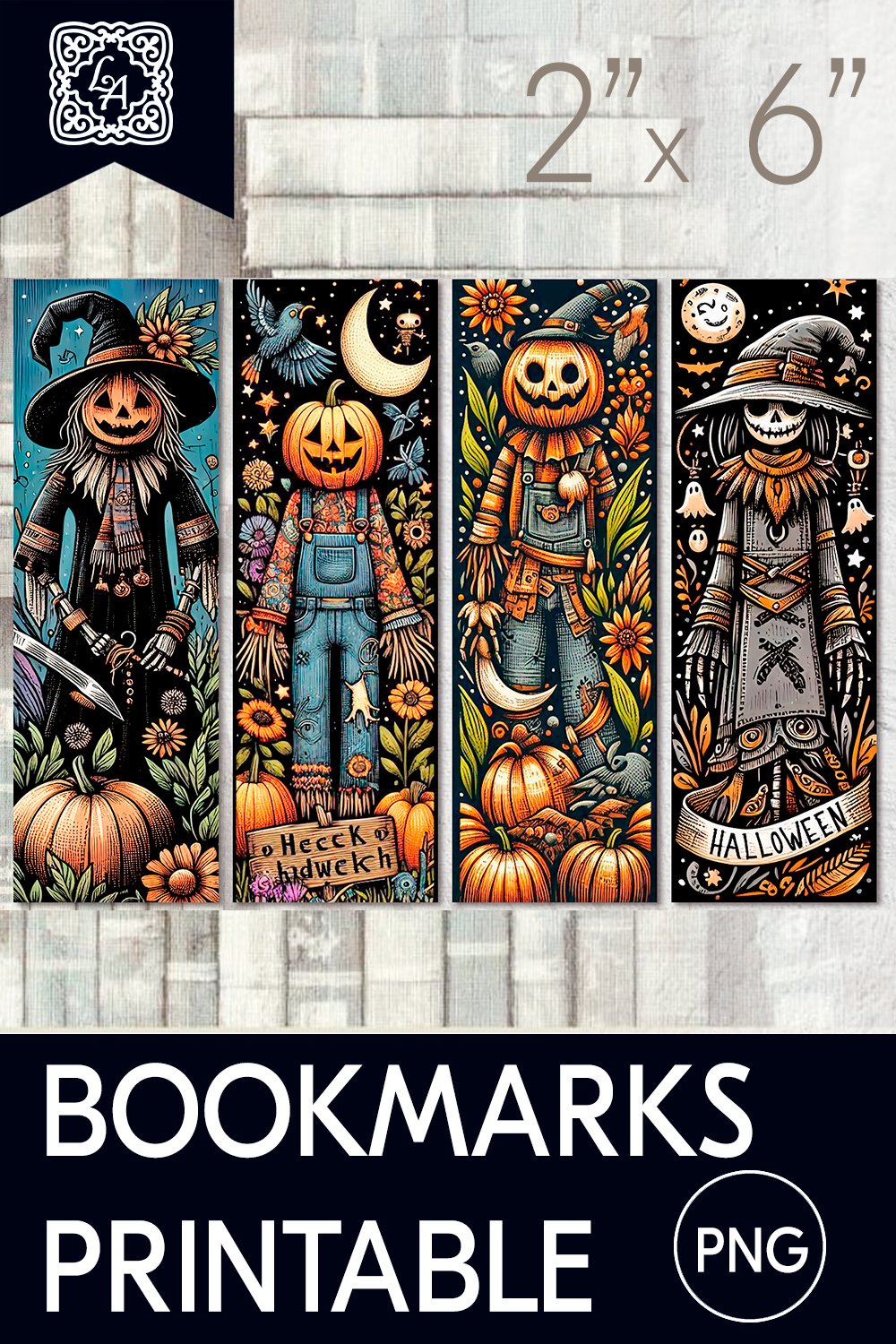 Halloween Halloween Scarecrow Printable Bookmark