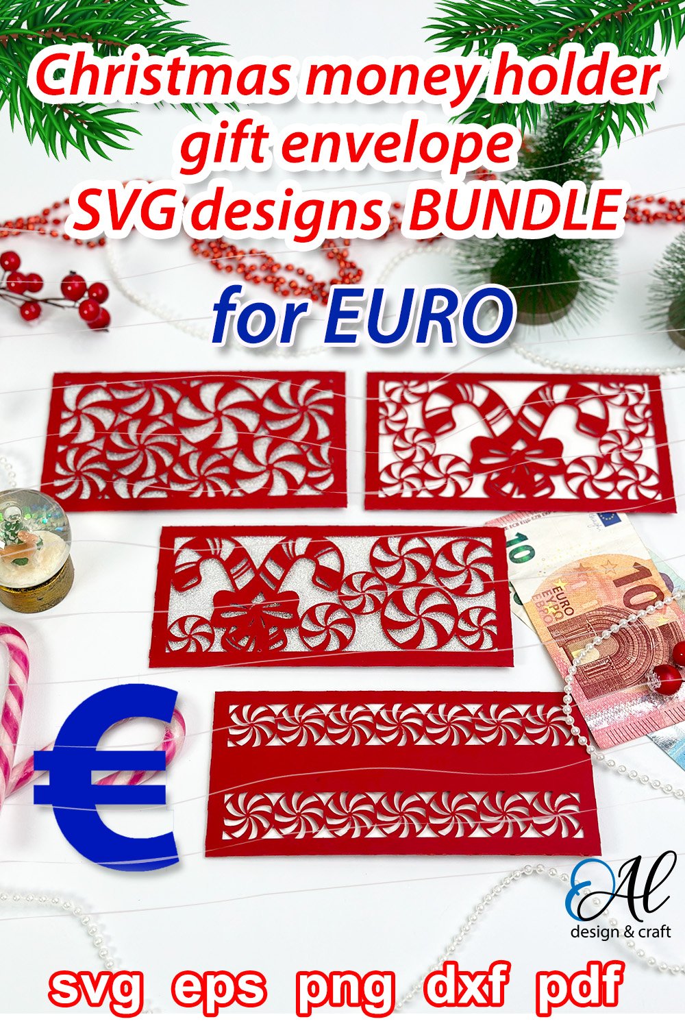 Christmas Money Holder Svg| Money Envelope Template Bundle