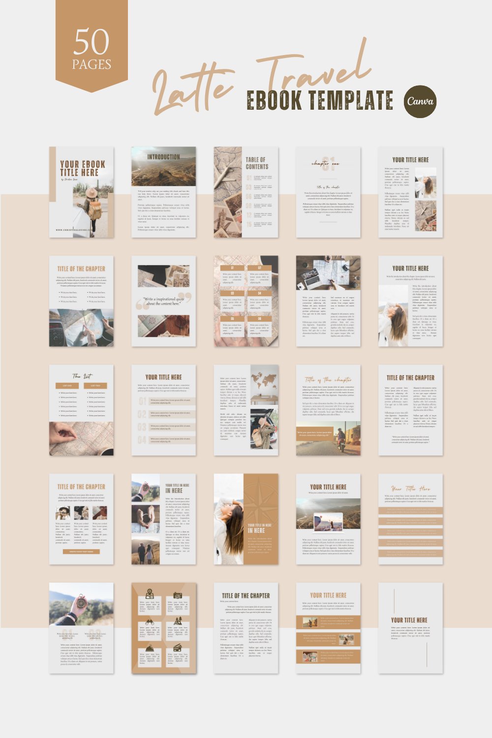EBOOK Latte Travel CANVA TEMPLATE