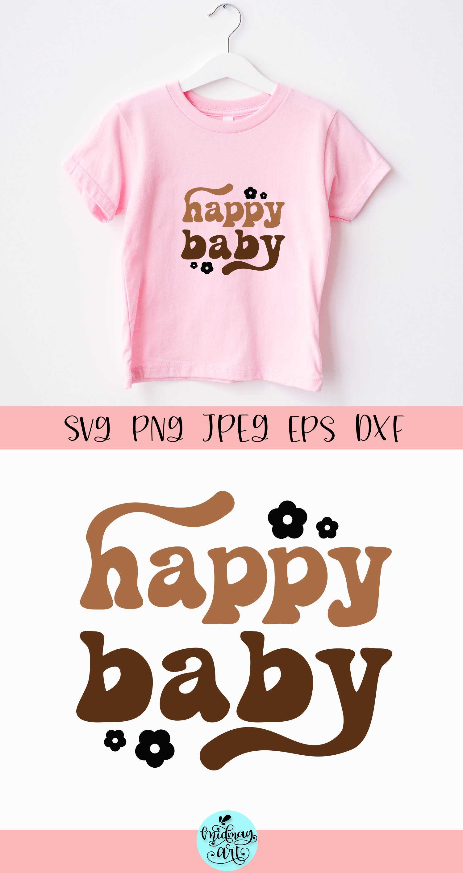 Happy baby svg, groovy kids svg