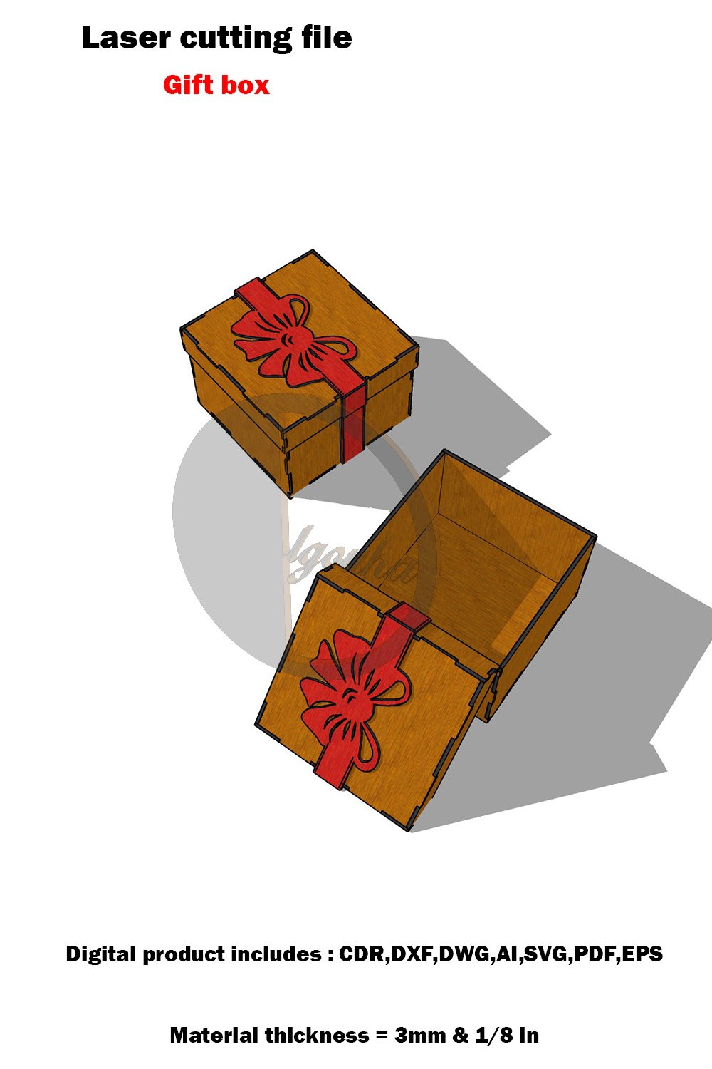Gift box - laser cut file