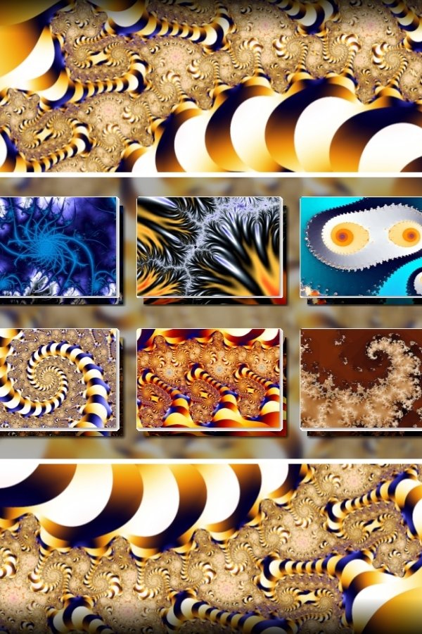 10x Mathematical Art - Abstract fractal backgrounds