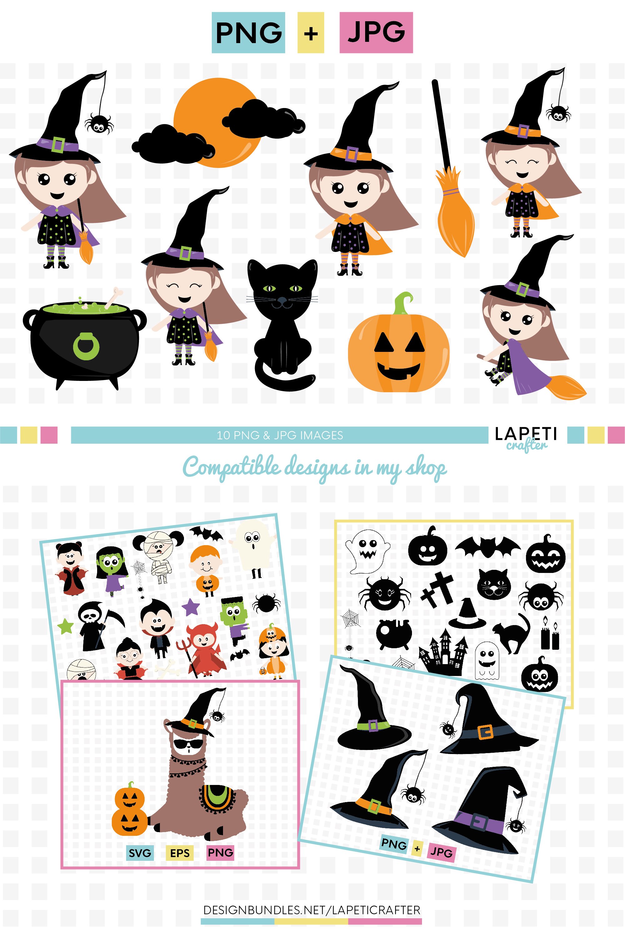 Witches clip art | Halloween scrapbook clipart | Witch png (359116 ...