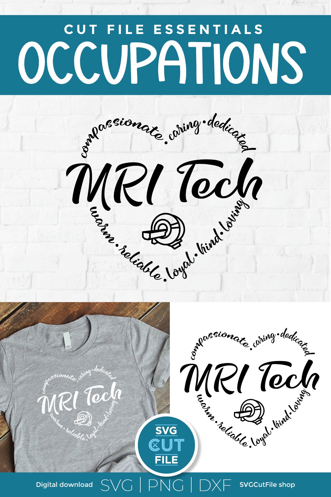 MRI Tech svg, an MRI technologist svg file for crafters