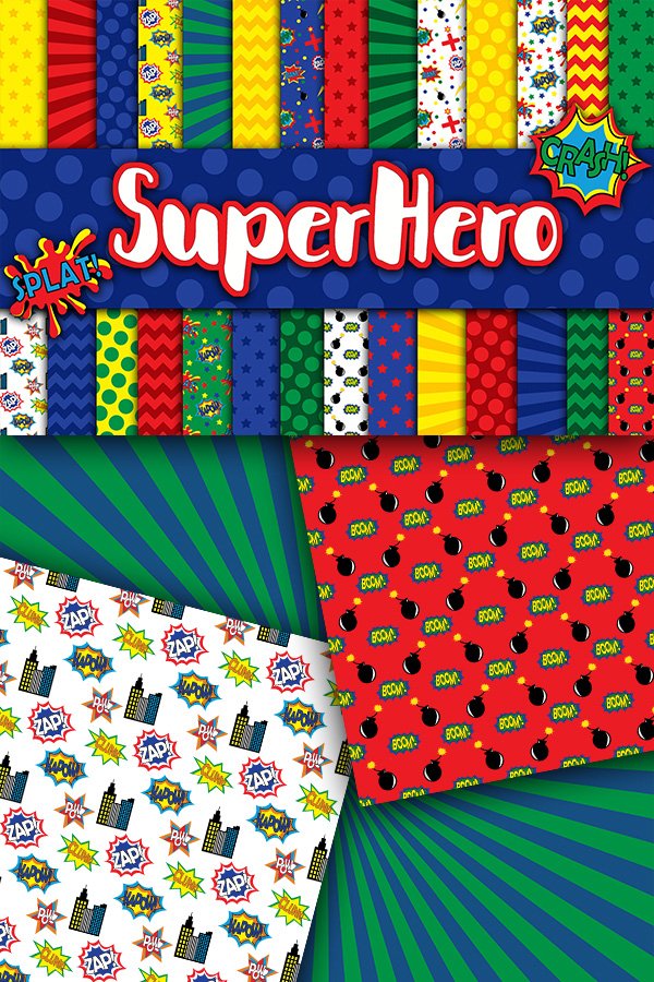 Superhero Digital Paper (37566)
