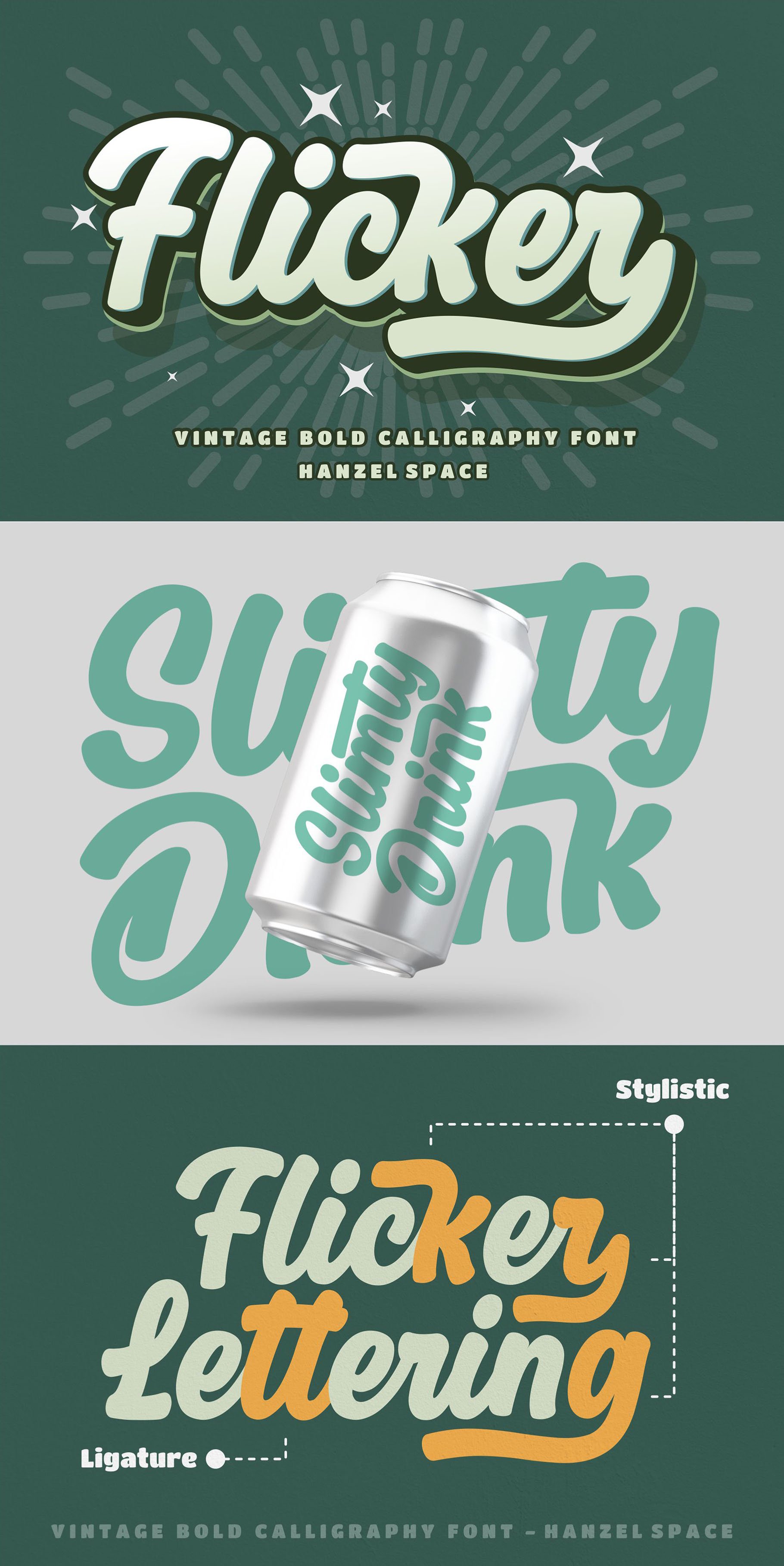 Flicker - Vintage Calligraphy Font