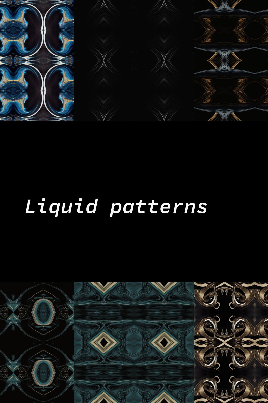 Liquid Patterns, seamless patterns - 10 JPG