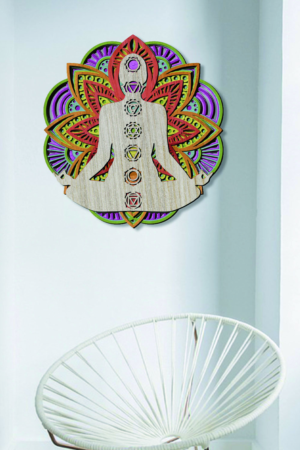 Mandala Buddha Wall Decorative Panel