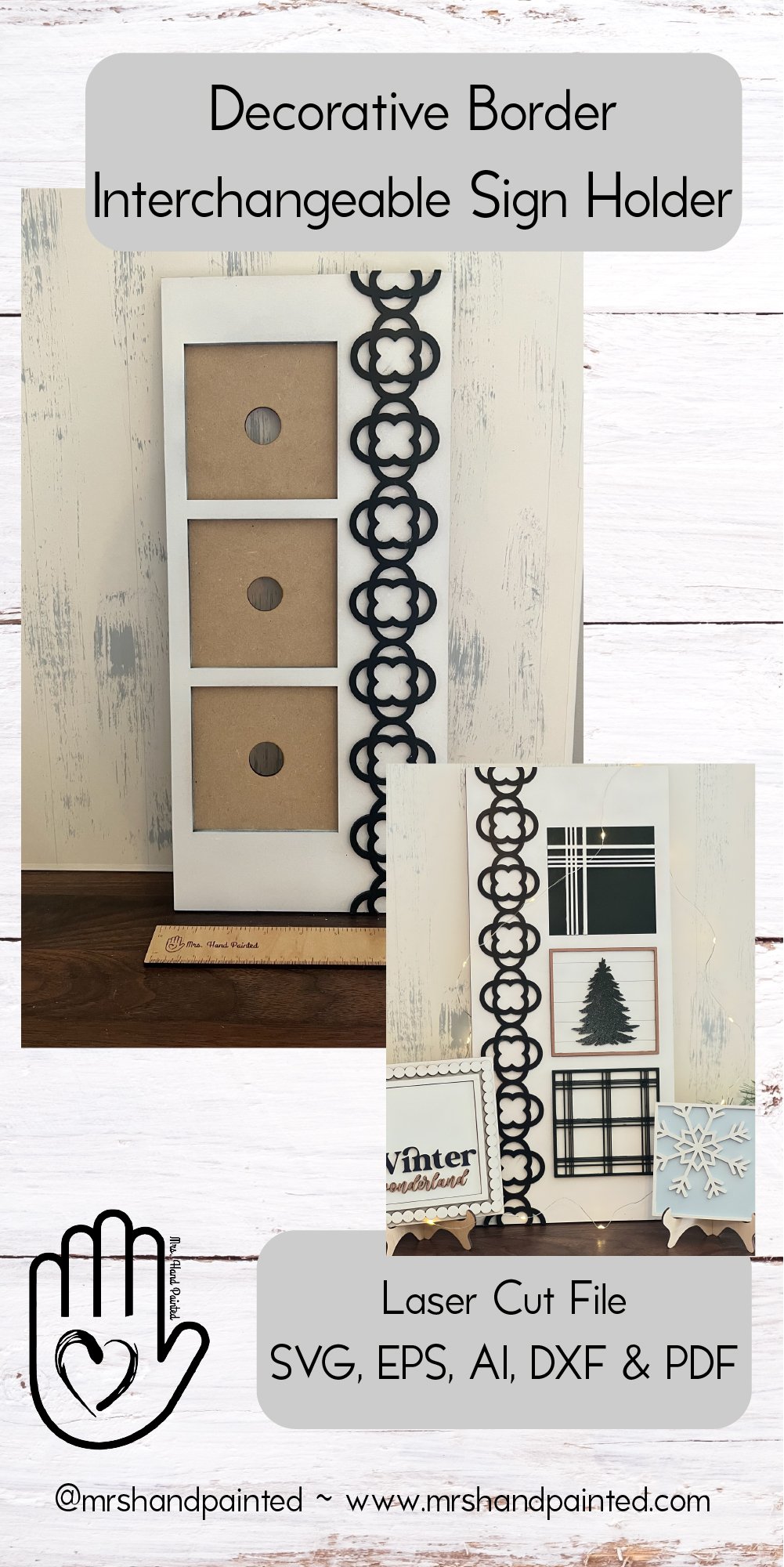 Decorative Border Interchangeable Sign Holder