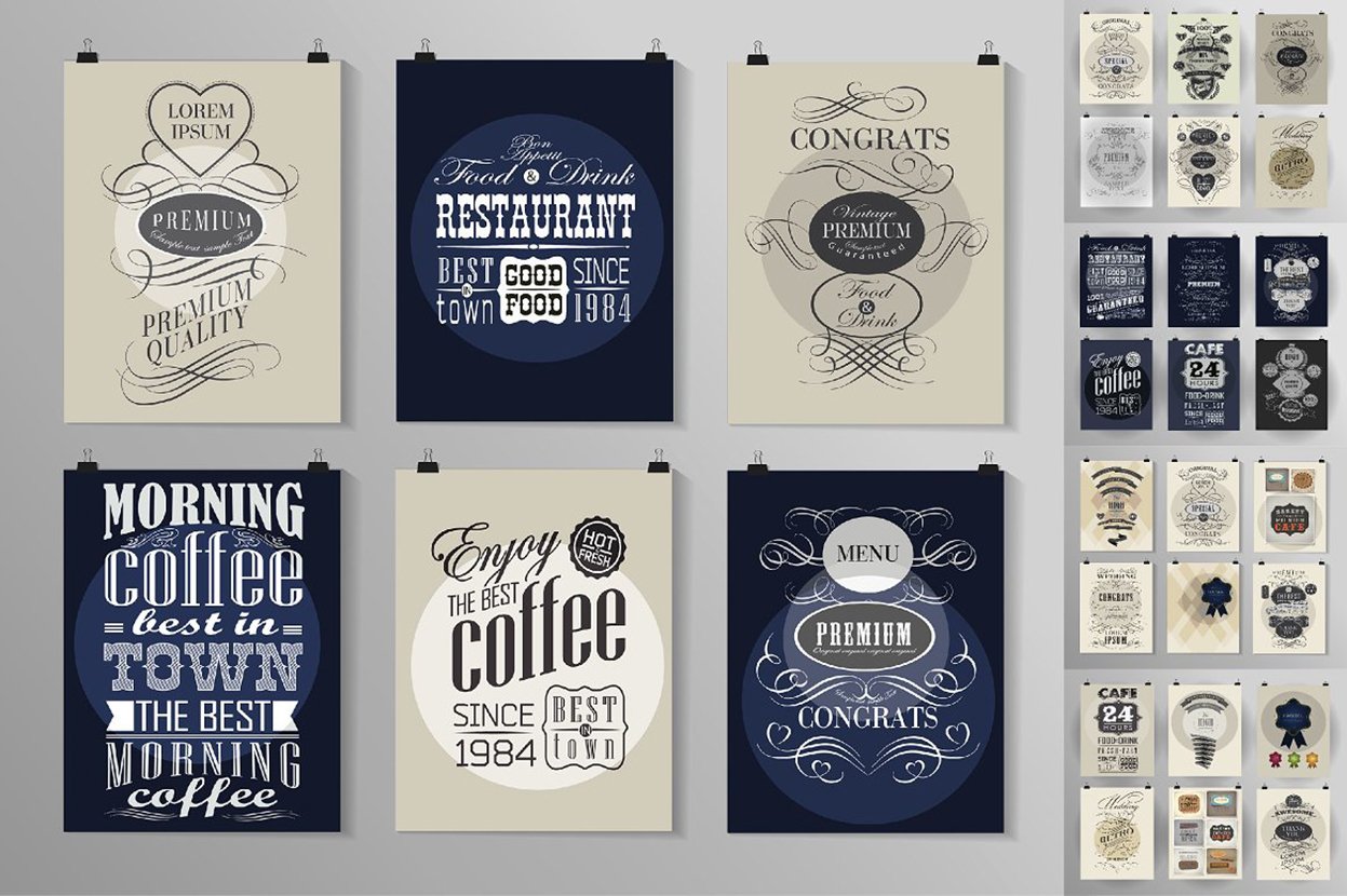 36 posters templates bundle