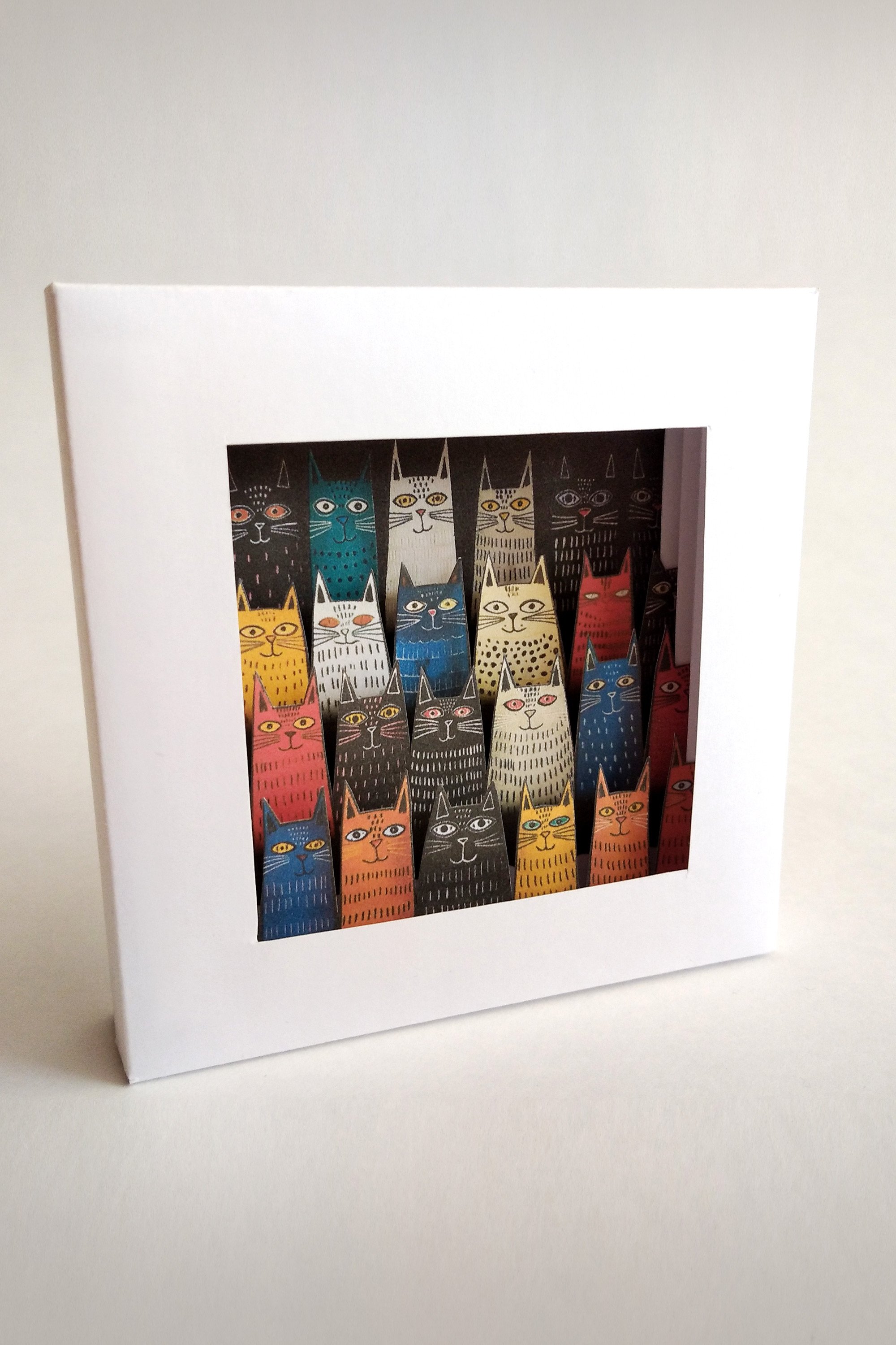 Shadow Box Template. Cats