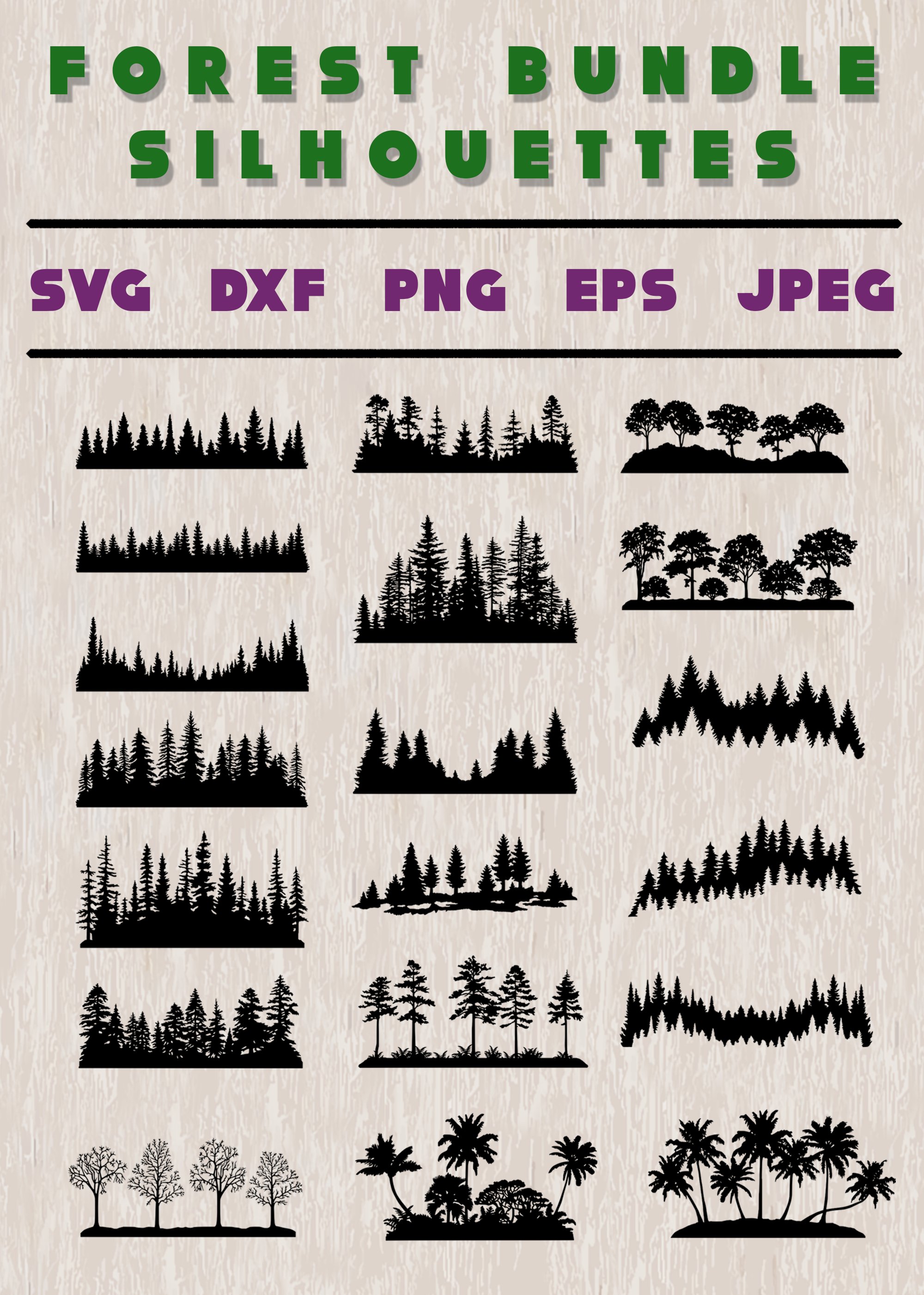 Forest SVG Bundle, Landscape SVG, Forest (3311782)